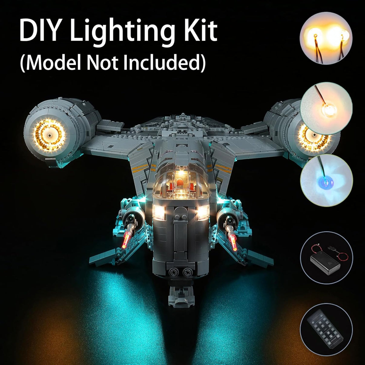 Light Kit for LEGO 75331 The Razor Crest | Custom LED Display – Bricklume